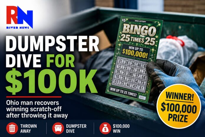 Dumpster Dive Pays Off: Ohio Man Wins $100K Lottery Prize - River News ...